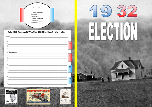 USA 1932 Election - Hoover V Roosevelt | Teaching Resources