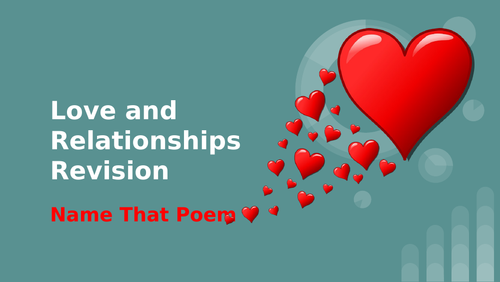 Love and Relationships Poetry Revision | Teaching Resources
