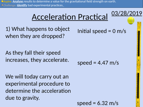 GCSE Physics: Acceleration Practical | Teaching Resources