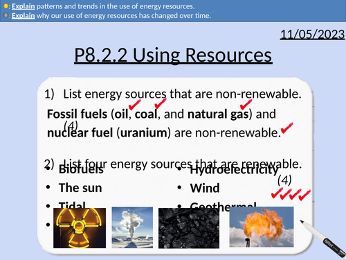 GCSE Physics: Energy Resources | Teaching Resources