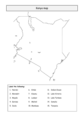 ** Kenya map ** | Teaching Resources