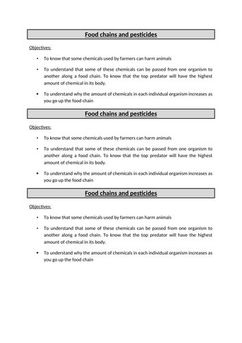 Bioaccumulation | Teaching Resources