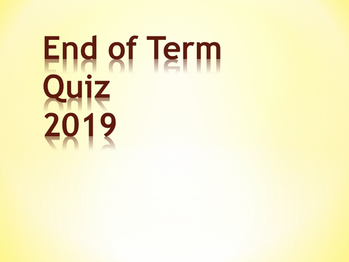 2019 End of Term Easter Quiz | Teaching Resources 2019 End of Term Easter Quiz | Teaching Resources