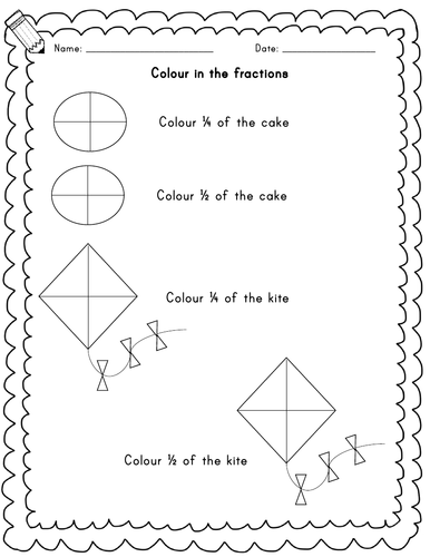 Colour in quarters and halves | Teaching Resources