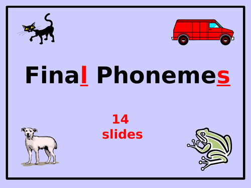 Phonics: Final Sounds/Phonemes | Teaching Resources
