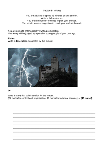 English Language Paper 1 question 5 | Teaching Resources English Language Paper 1 question 5 | Teaching Resources