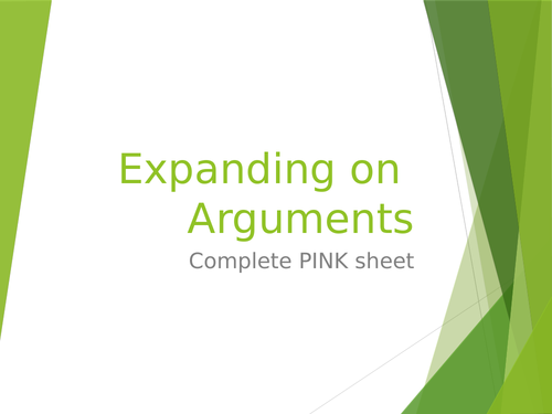 Expanding on arguments in 12 markers GCSE RS | Teaching Resources