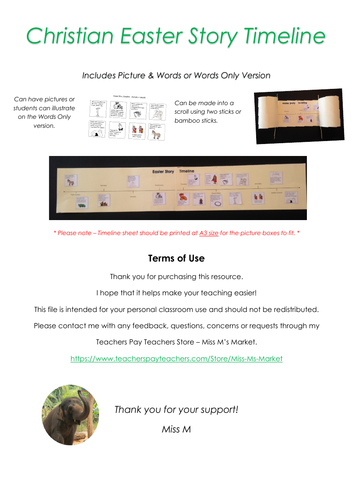 Christian Easter Story Timeline Activity | Teaching Resources