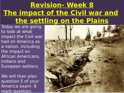 American reconstruction revision lesson 1840-1895 | Teaching Resources
