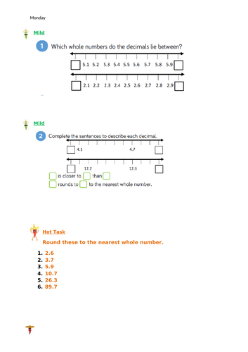 Rounding decimals to 1 place including mastery/word problems | Teaching ...