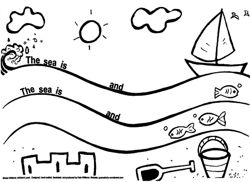 Seaside writing frame, R, Y1 | Teaching Resources