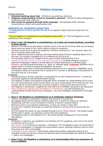 OCR A Level RS- COMPLETE Religious Language essay plans | Teaching ... OCR A Level RS- COMPLETE Religious Language essay plans | Teaching ...