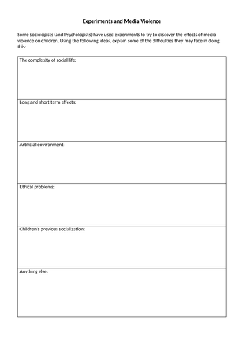 Experiments- Sociology | Teaching Resources