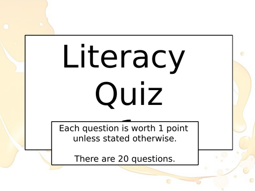 Literacy Quizzes and Spelling Tests | Teaching Resources