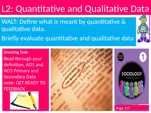 Sociology Research Methods #SOCRM Lesson 2 Quant vs Qual Data ...