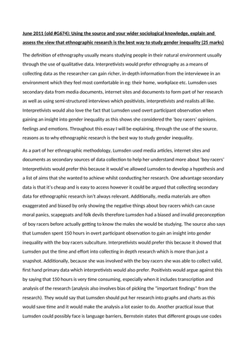 Sociology Research Methods Lesson 27 Finishing off Methods and essay ...