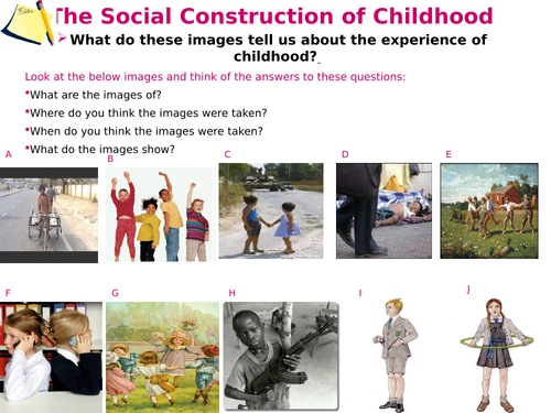 Sociology #SOCFAM Families Lesson 38- 41 Childhood | Teaching Resources