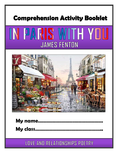 In Paris with You Comprehension Activities Booklet! | Teaching Resources