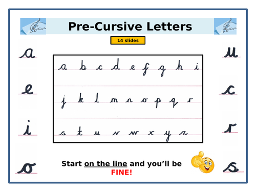 Pre-Cursive Handwriting - PowerPoint | Teaching Resources
