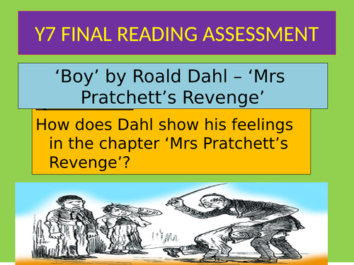 Mrs Pratchett’s Revenge’ Roald Dahl - Reading Assessment | Teaching ...