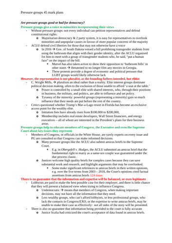 Edexcel Government and Politics - US Pressure Groups Long Answer Essay ...