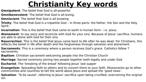 GCSE Religious Studies Christianity Bingo | Teaching Resources GCSE Religious Studies Christianity Bingo | Teaching Resources