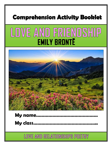 Love and Friendship Comprehension Activities Booklet! | Teaching Resources