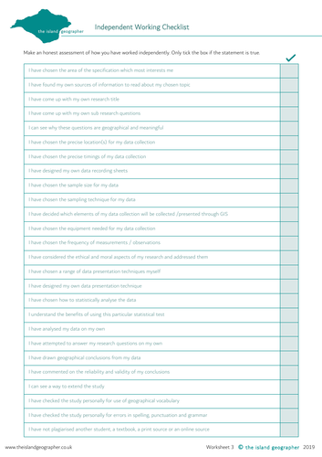 Independent Living Checklist