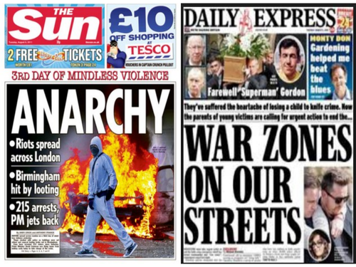 London Riots Headlines