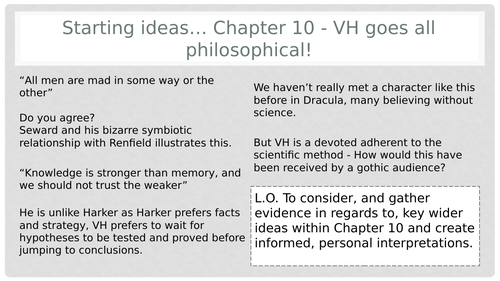Dracula chapters 10 and 11 - A Level English Literature | Teaching ...