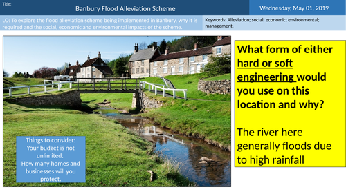 GCSE AQA Geography Banbury Flood Alleviation Scheme Lesson 20 ...