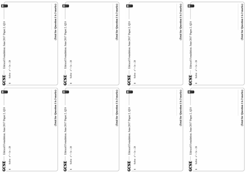 Solving Quadratic Equations Foundation And Higher Gcse Questions