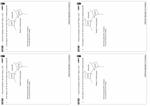 Angles In Regular Polygons Foundation And Higher Gcse Questions