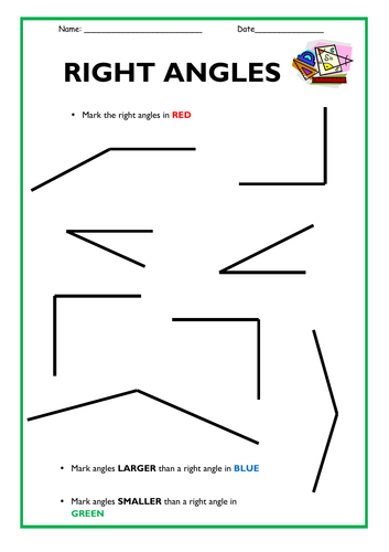 Right Angles Worksheet | Teaching Resources Right Angles Worksheet | Teaching Resources