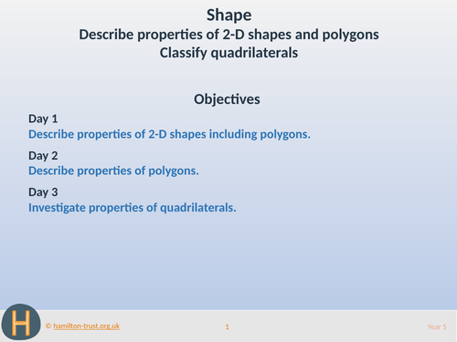 Properties of polygons; quadrilaterals - Teaching Presentation - Year 5 ...