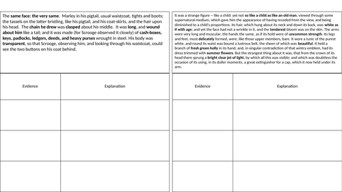 A Christmas Carol Ghost Revision task | Teaching Resources