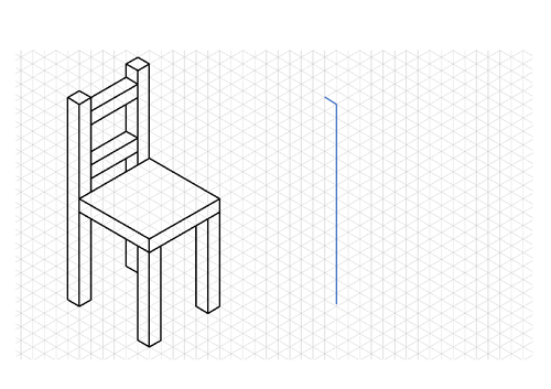 Isometric drawing -chair | Teaching Resources
