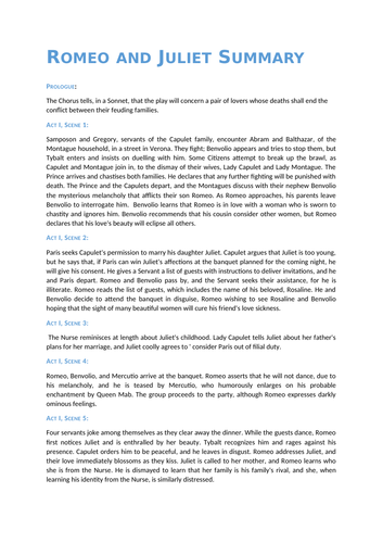 Romeo and Juliet Revision Guide (Plot, Characters, Themes, Quotes ...