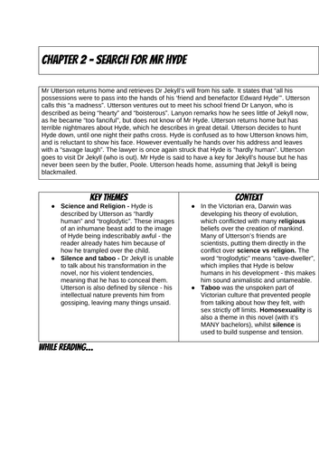 GCSE English Lit Jekyll and Hyde revision sheet chapter 2 | Teaching ... GCSE English Lit Jekyll and Hyde revision sheet chapter 2 | Teaching ...