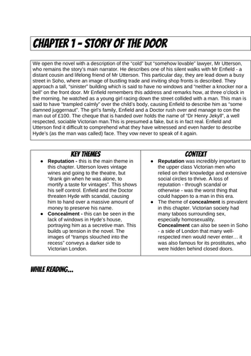 GCSE English Lit Jekyll and Hyde revision sheet chapter 1 | Teaching ... GCSE English Lit Jekyll and Hyde revision sheet chapter 1 | Teaching ...