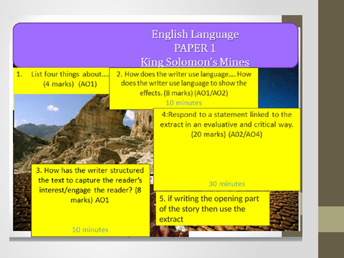 AQA GCSE Language Paper 1 | Teaching Resources