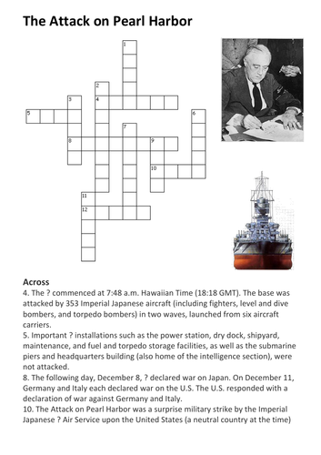 Military Attack Crossword