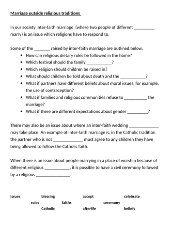 Eduqas Cohabitation And Adultery Relationships New Spec Teaching