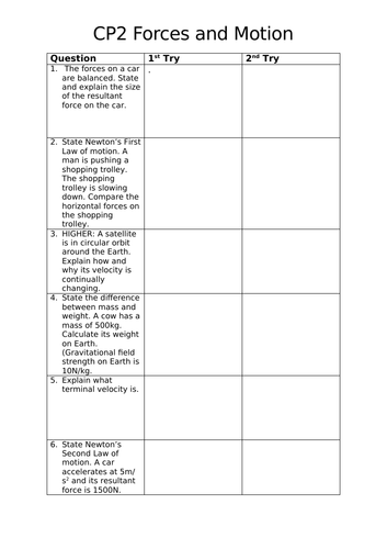 Edexcel Combined Science (9-1) CP2 Revision Activity | Teaching Resources