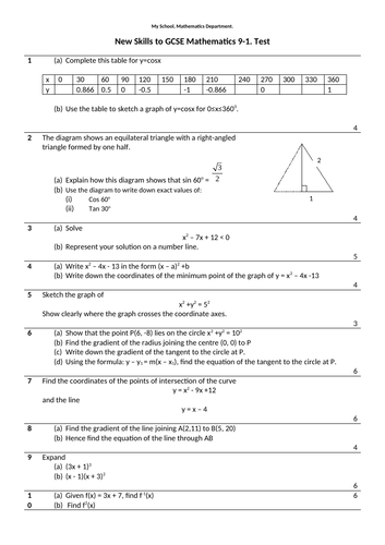 New skills to GCSE 2015 test | Teaching Resources