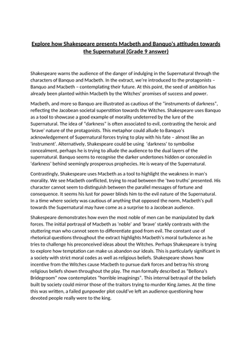 AQA Lit Paper 1 Macbeth Grade 9 Essay by rafsan1 | Teaching Resources AQA Lit Paper 1 Macbeth Grade 9 Essay by rafsan1 | Teaching Resources