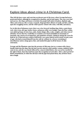 A Christmas Carol Example Answers Aqa