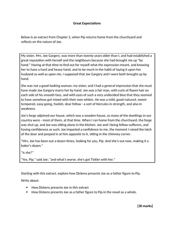 AQA GCSE English Literature Great Expectations Practice Questions ...