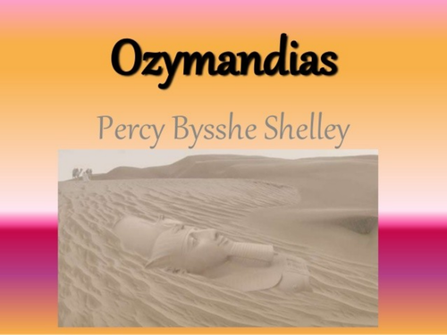 Poetry Analysis Ozymandias | Teaching Resources