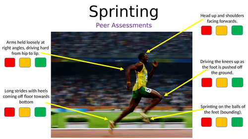 Sprinting Peer Assessment Sheet | Teaching Resources